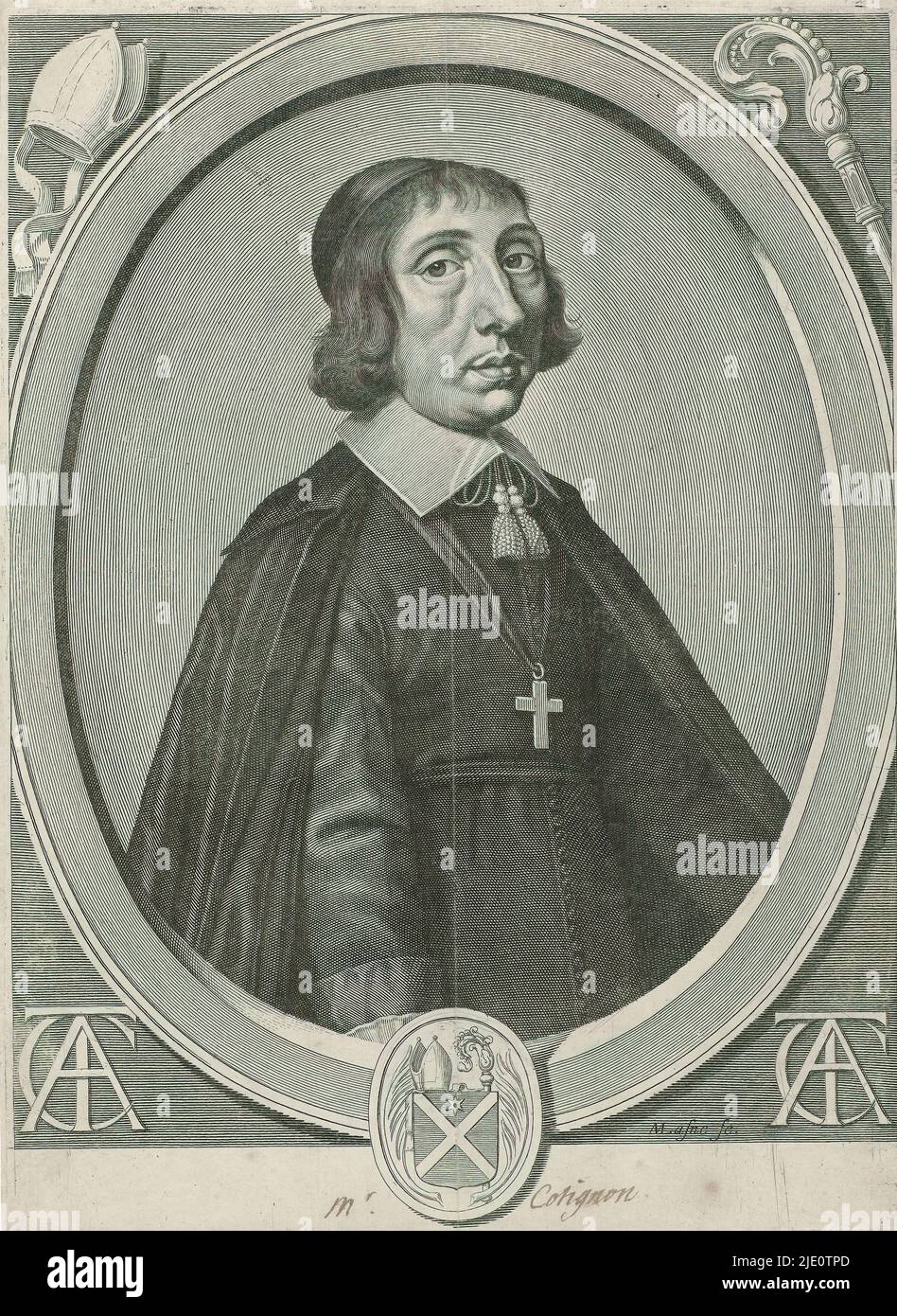 Portrait of an unknown man, print maker: Michel Lasne, (mentioned on ...