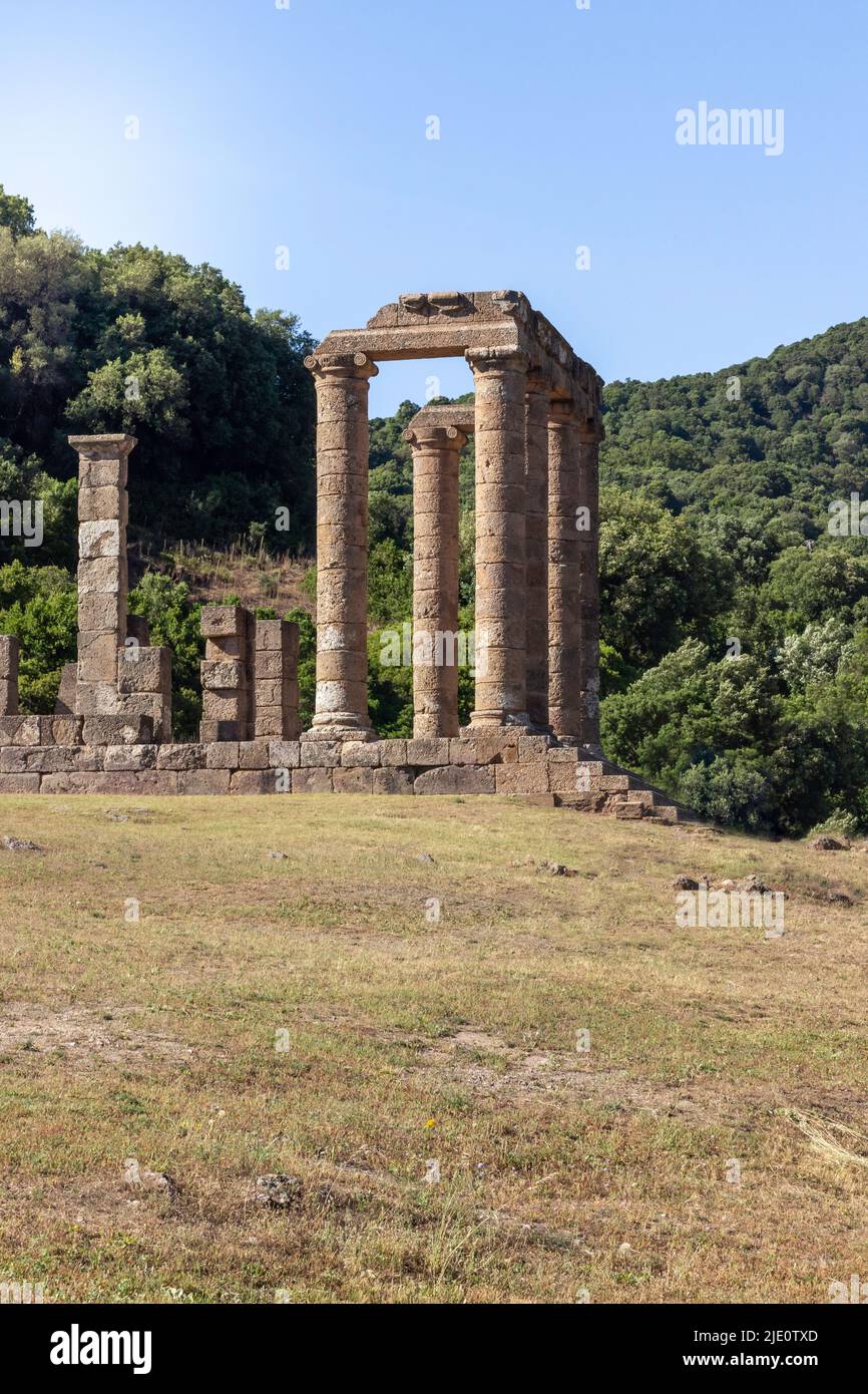 Vertical view of Temple of Antas Punic-Roman architecture near ...