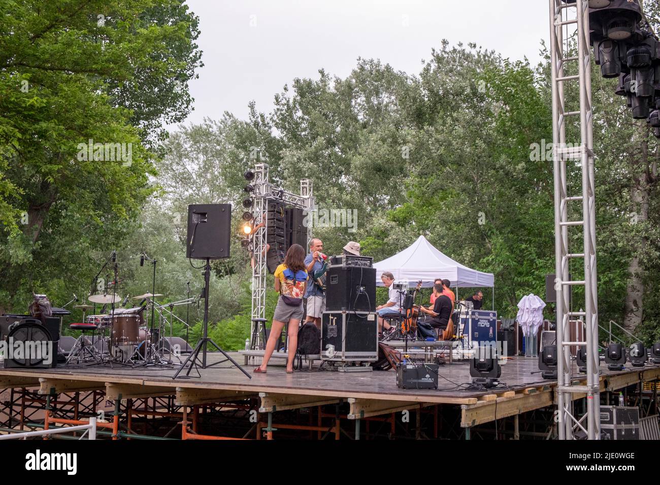 Music band doing the last rehearsal before the consert Stock Photo - Alamy