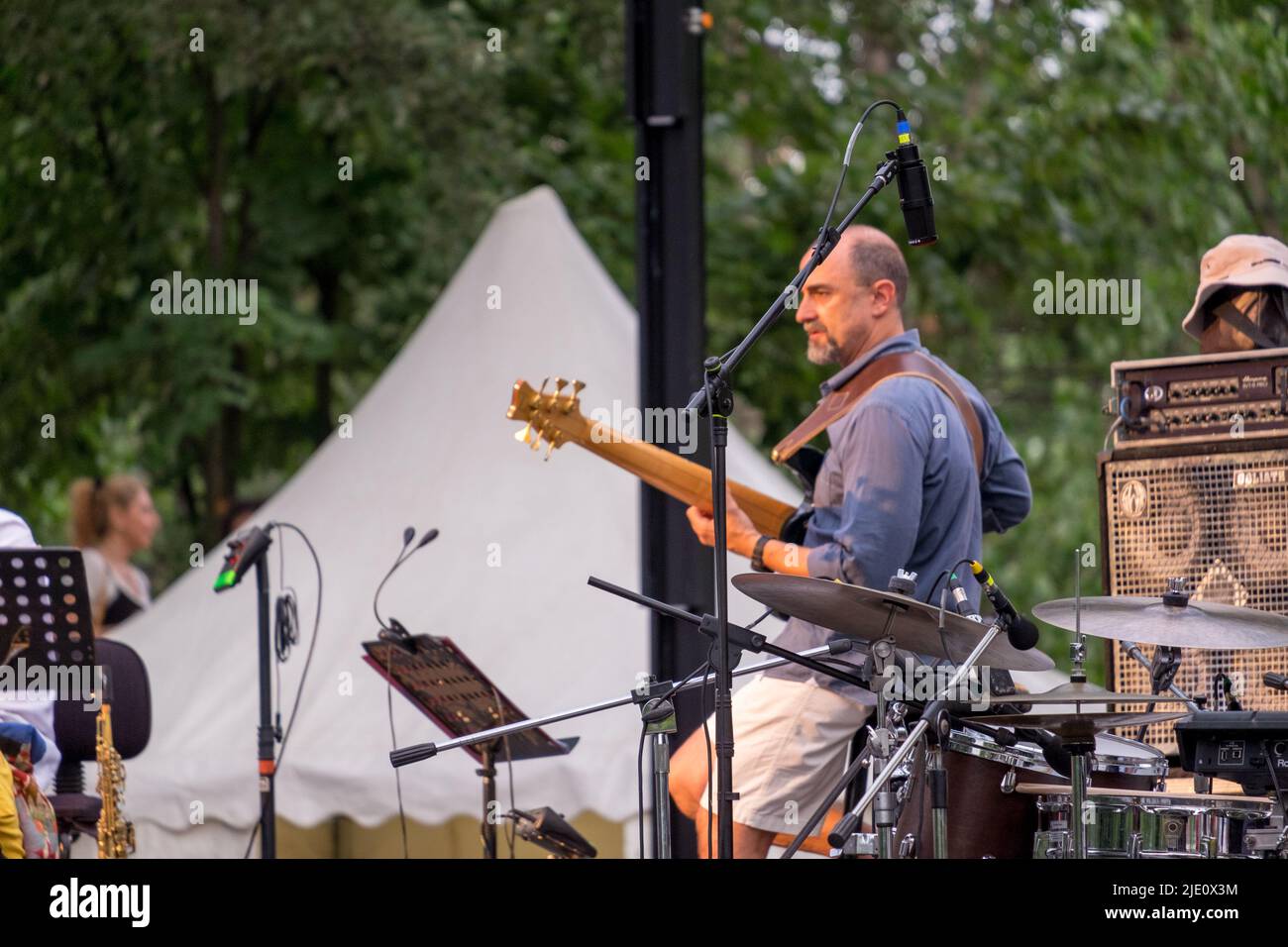 Music band doing the last rehearsal before the consert Stock Photo - Alamy