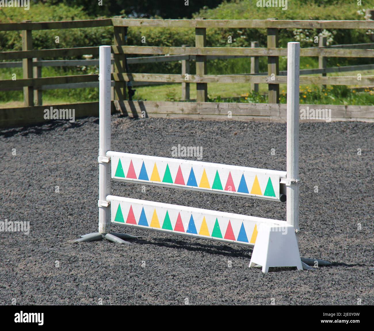 A Basic Horse Jump on a Stables Training Ground Stock Photo - Alamy