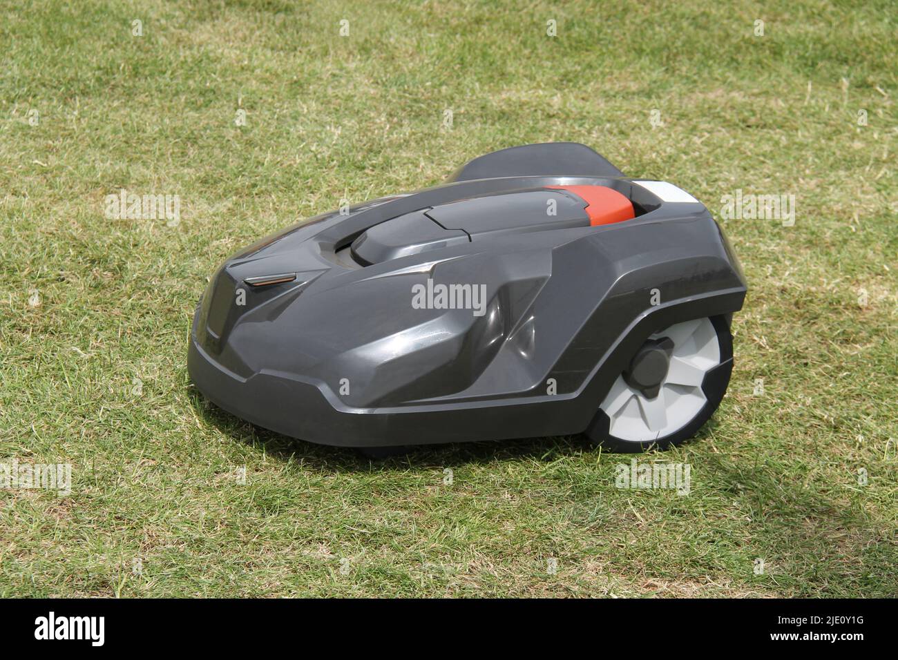 An Automatic Lawn Grass Cutting Mowing Machine Stock Photo - Alamy