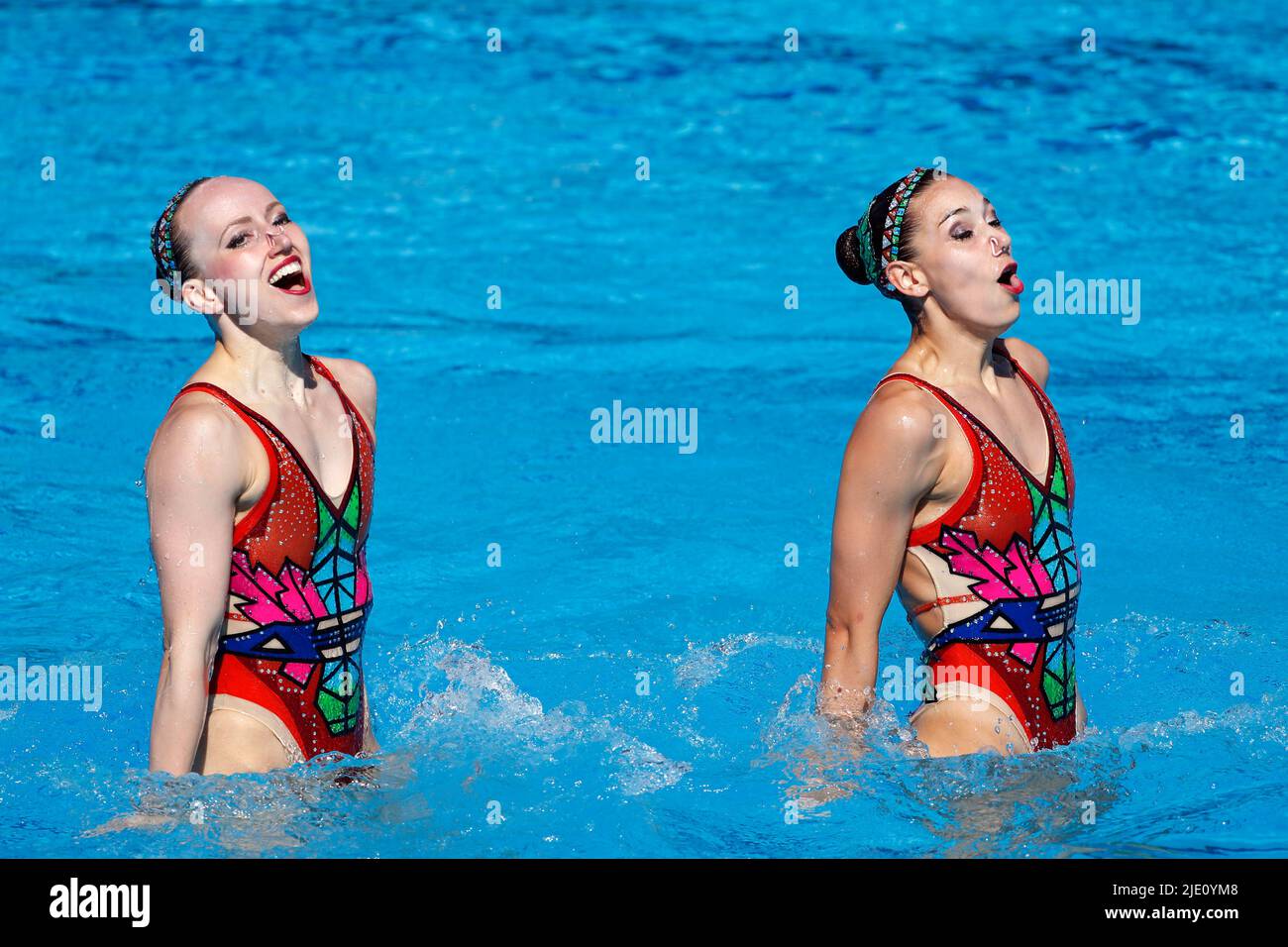 Budapest, Hungary, 19th June 2022. Mariene Bojer and Michelle Zimmer of ...
