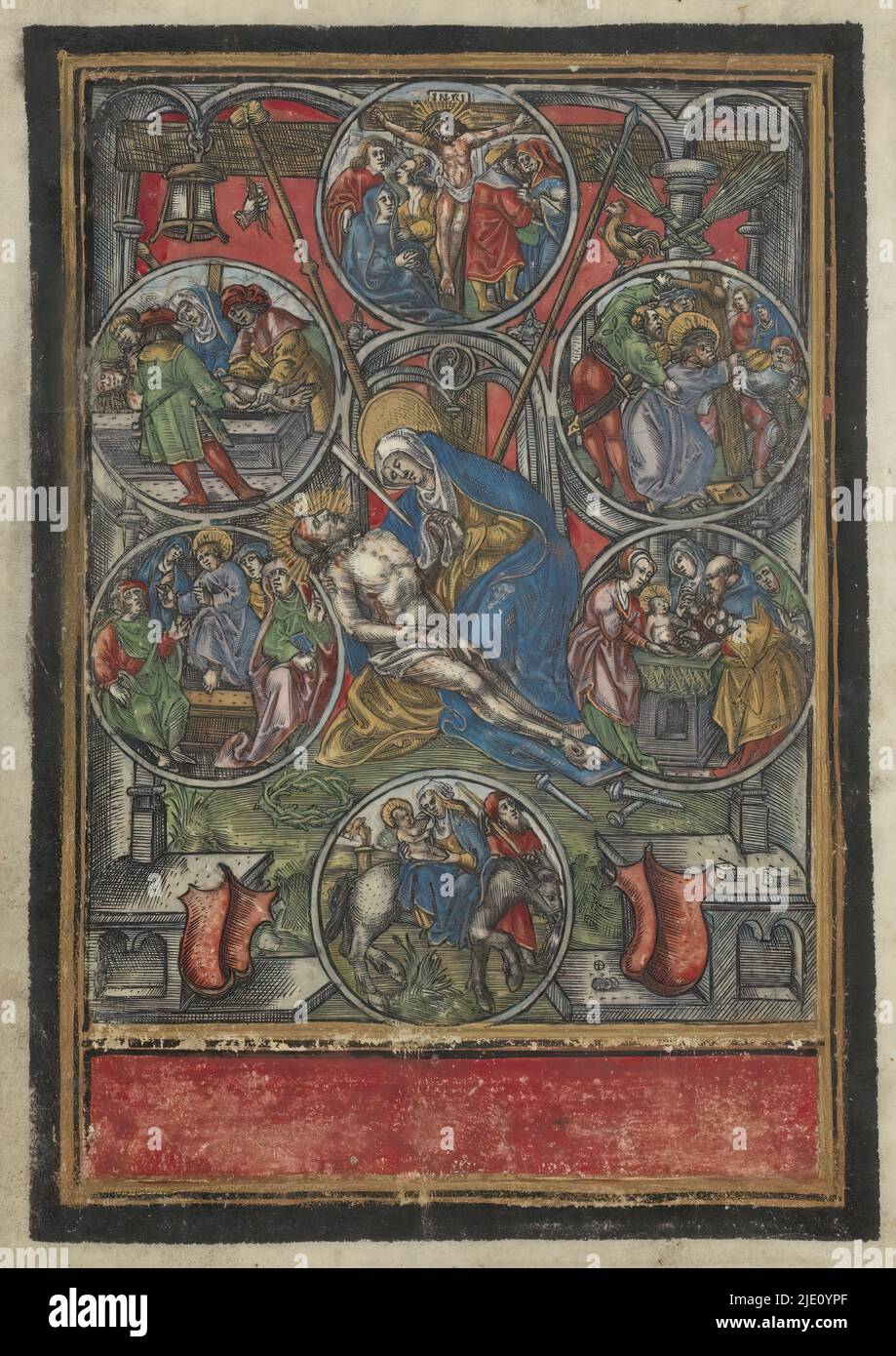 Seven Sorrows of Mary, The Seven Sorrows of Mary. In the center, Mary ...