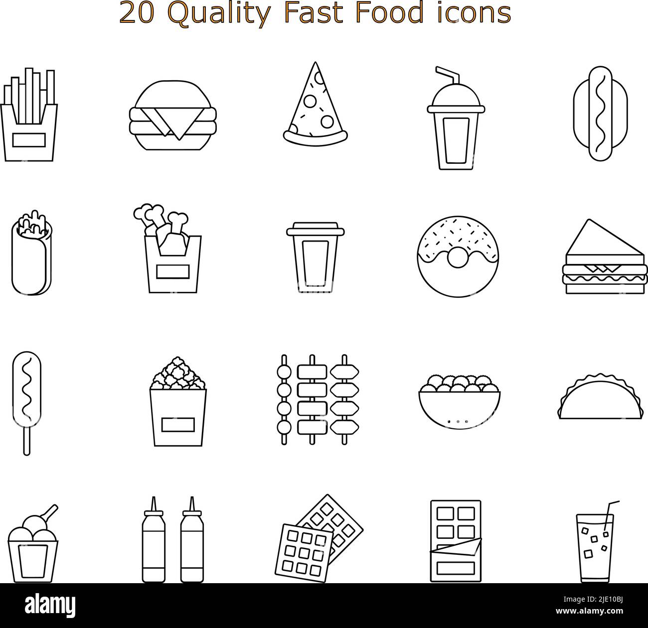 Fast food combo illustration Cut Out Stock Images & Pictures - Alamy