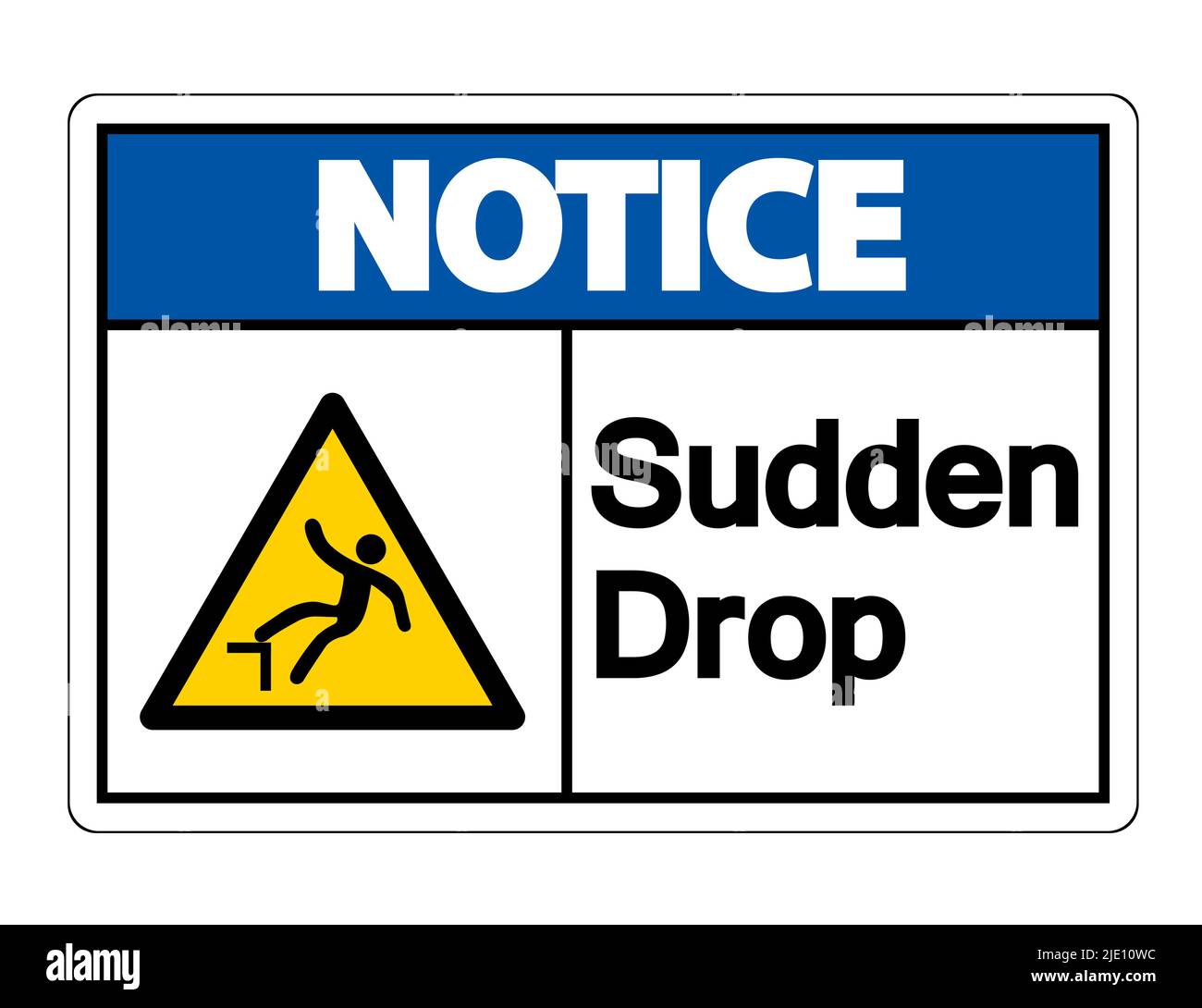 Notice Sudden Drop Symbol Sign On White Background,Vector Illustration ...