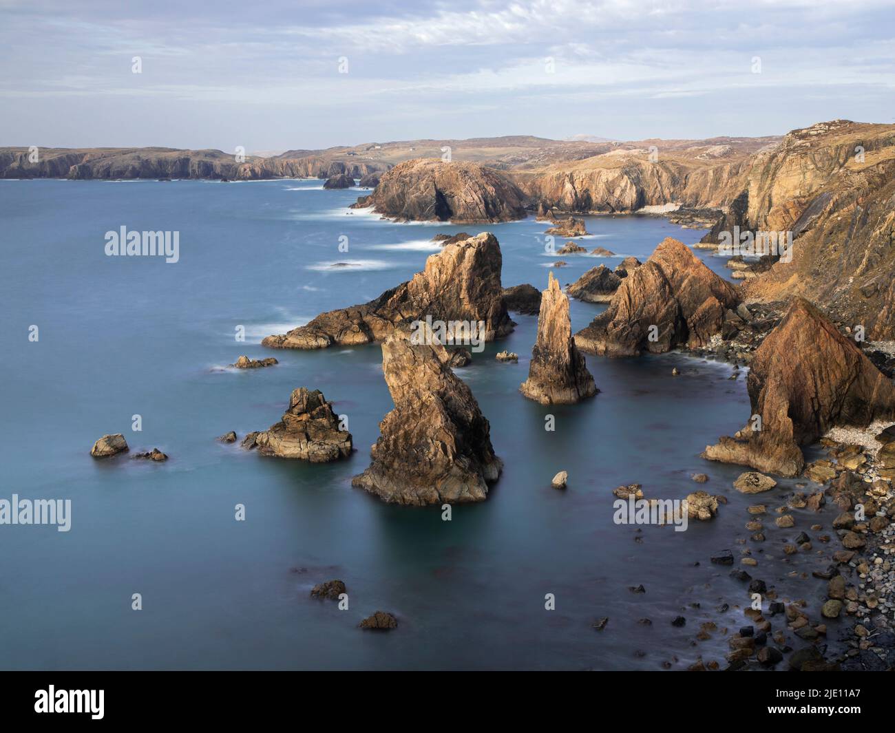 Long exposure of Mangersta Sea Stacks, Isle of Lewis, Outer Hebdrides ...