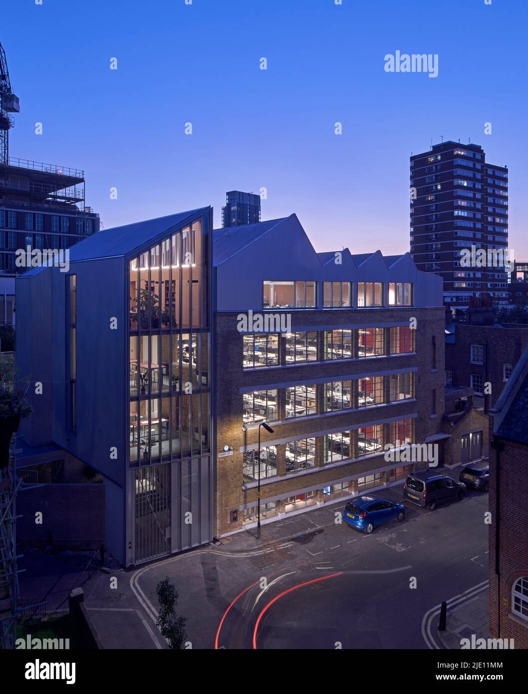Dusk view from above. 16 Chart Street Engineers Office, London, United ...
