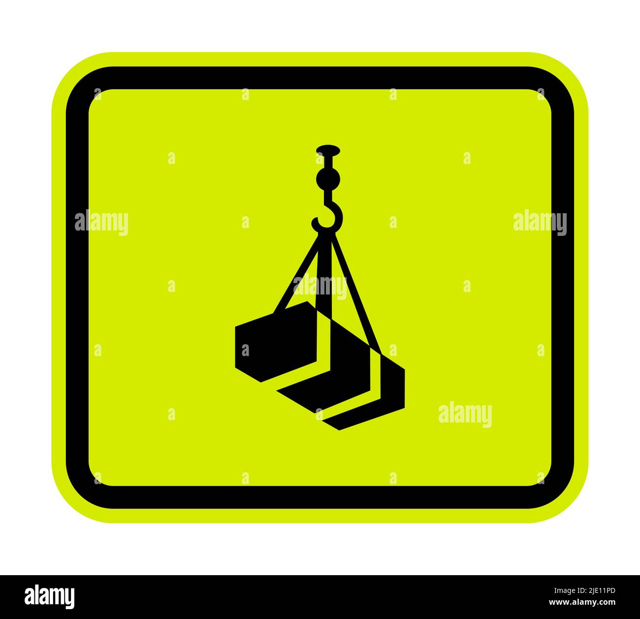 Beware Overhead Load Symbol Isolate On White Background,Vector ...