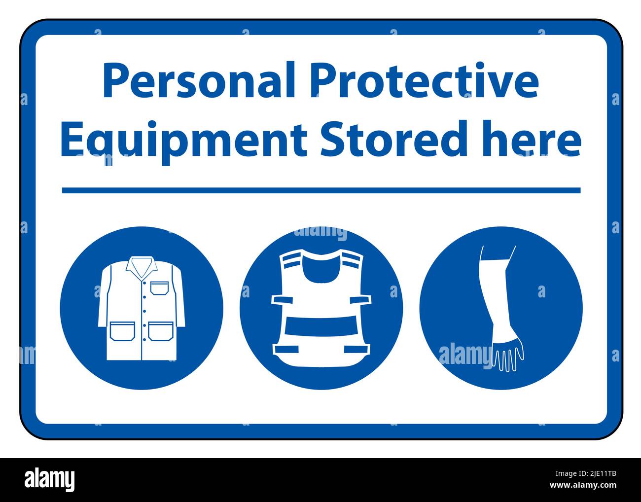 Personal Protective Equipment (PPE) Stored here Isolate On White ...