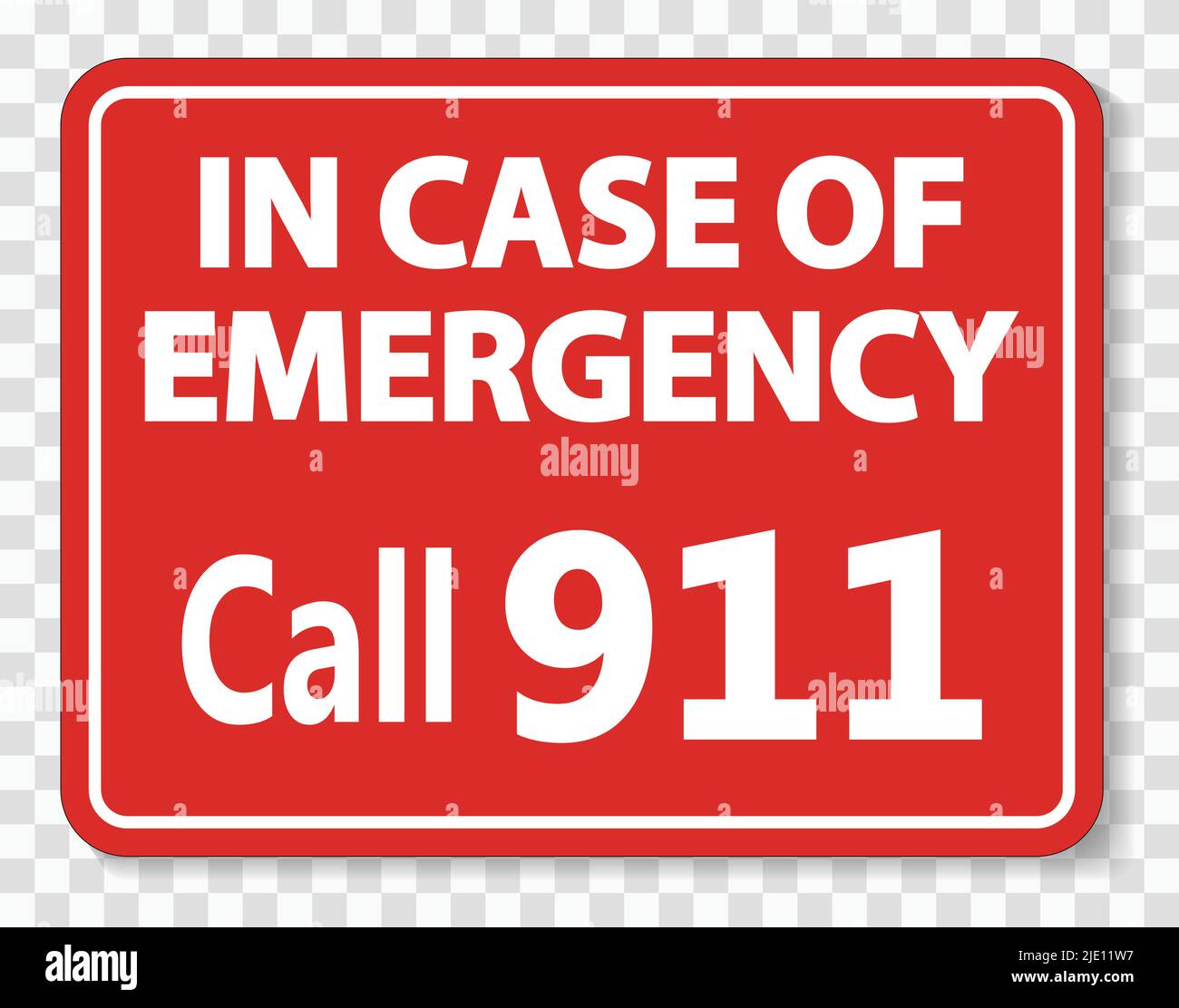 Call 911 Sign on transparent background,vector illustration Stock ...