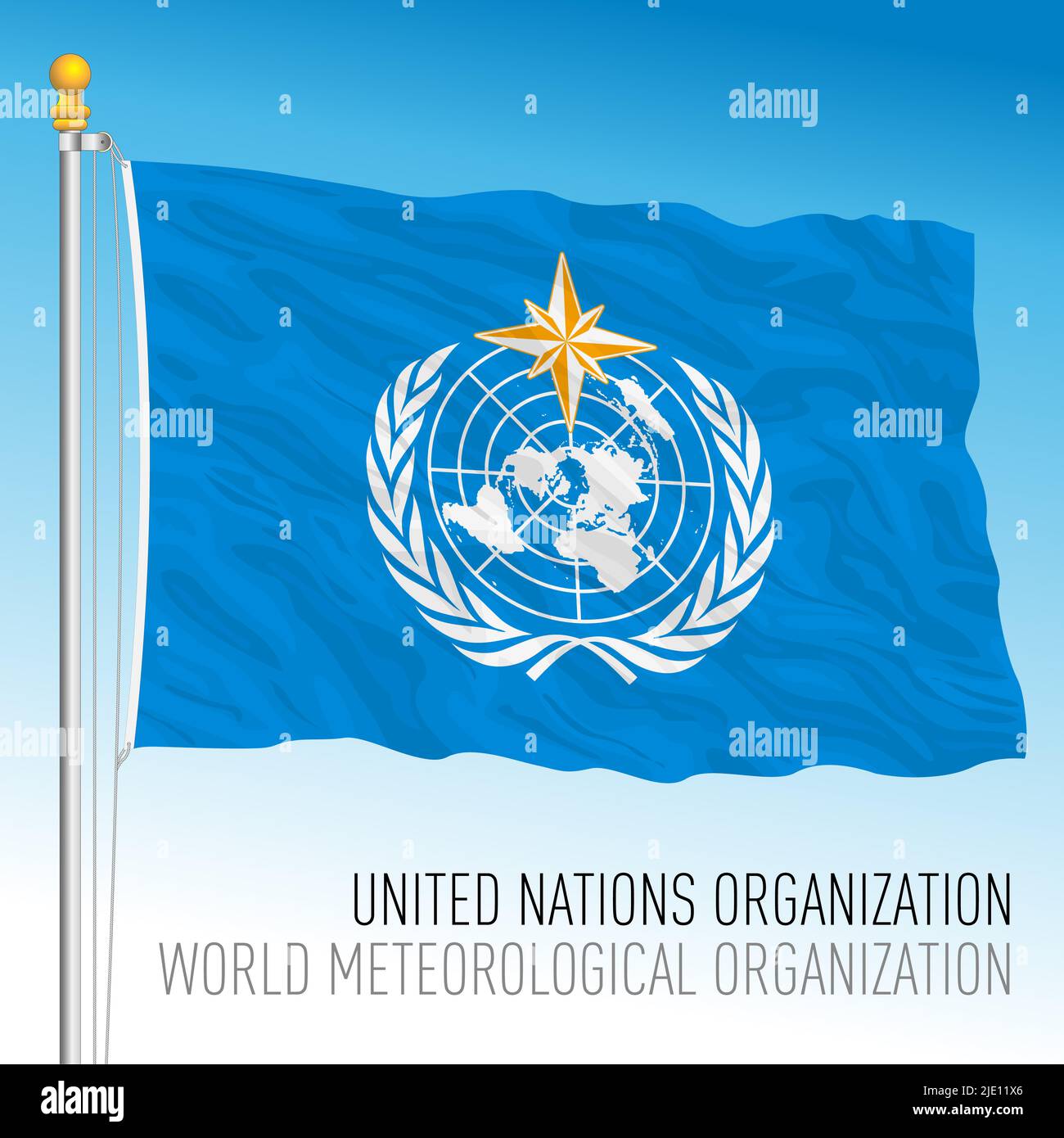 World meteorological organization flag hi-res stock photography and ...