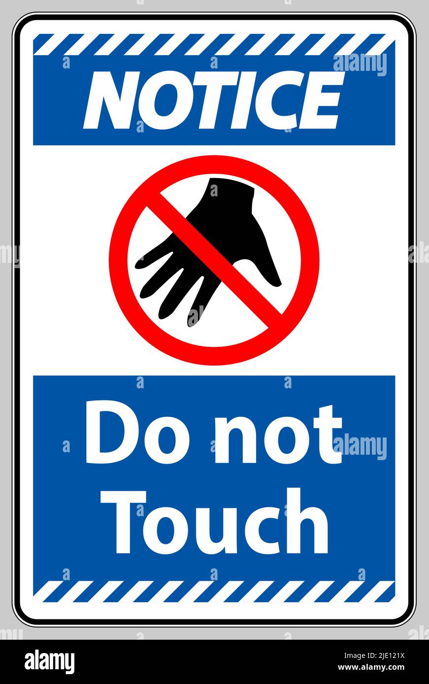 Notice sign do not touch and please do not touch Stock Vector Image ...