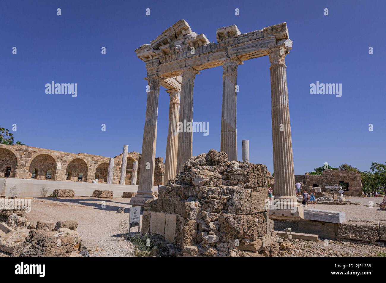 Columns of the Temple of Apollo in Side, Turkey Stock Photo - Alamy