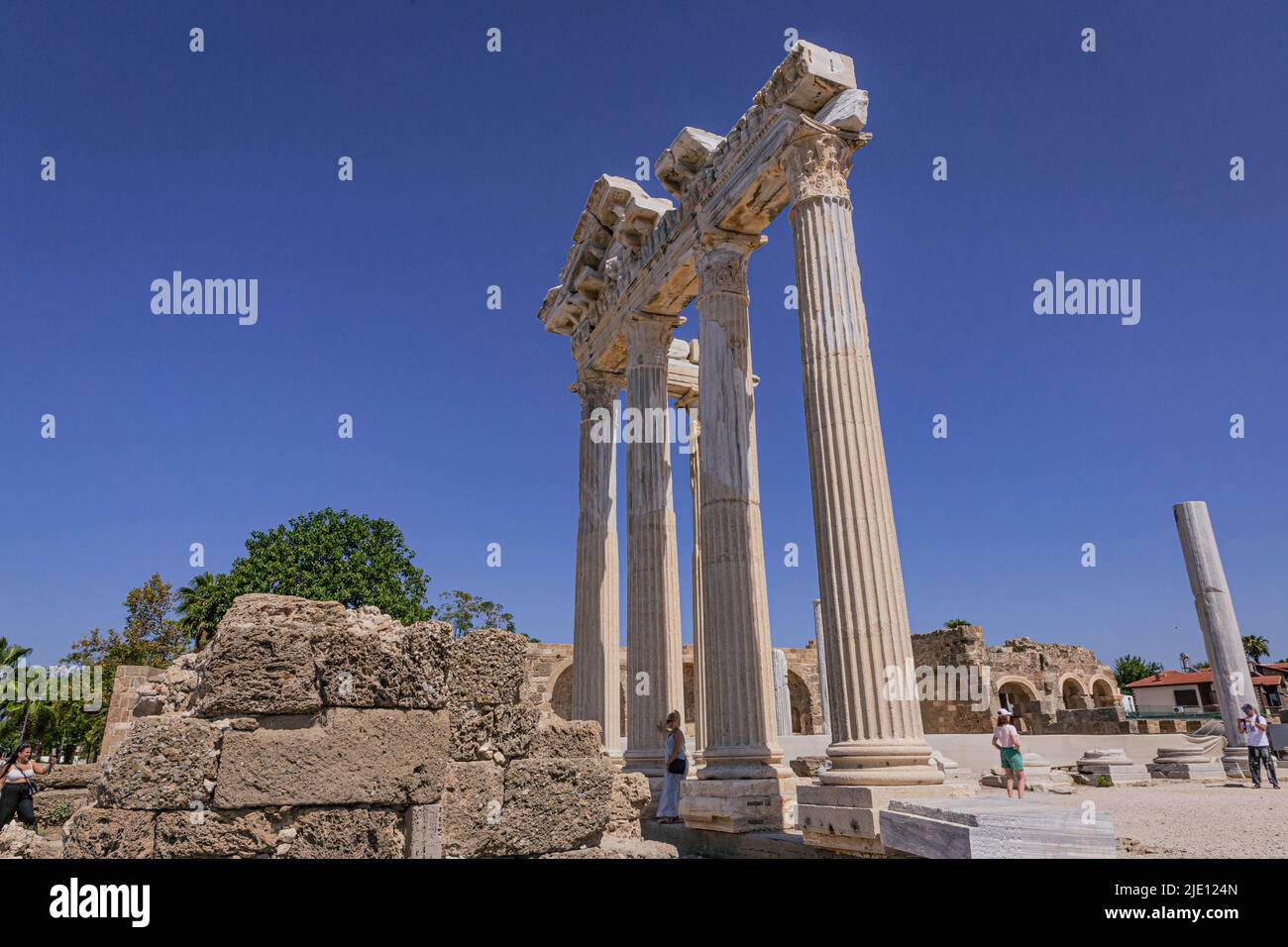 Columns of the Temple of Apollo in Side, Turkey Stock Photo - Alamy
