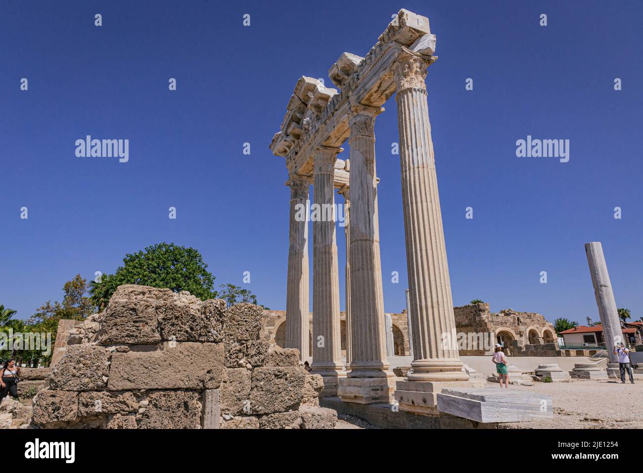 Columns of the Temple of Apollo in Side, Turkey Stock Photo - Alamy