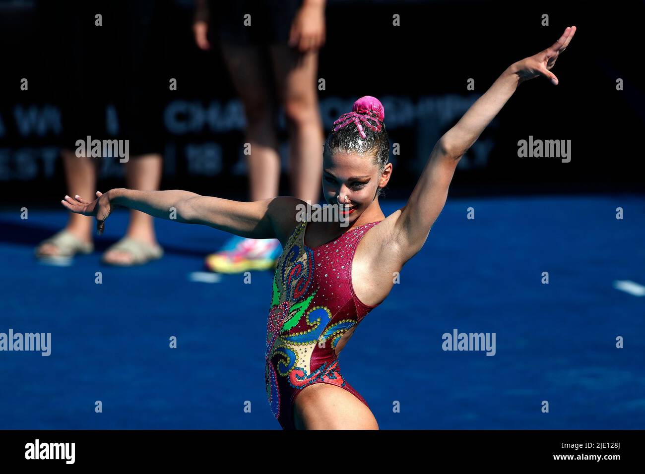 Budapest, Hungary, 22nd June 2022. Audrey Lamothe of Canada competes in ...