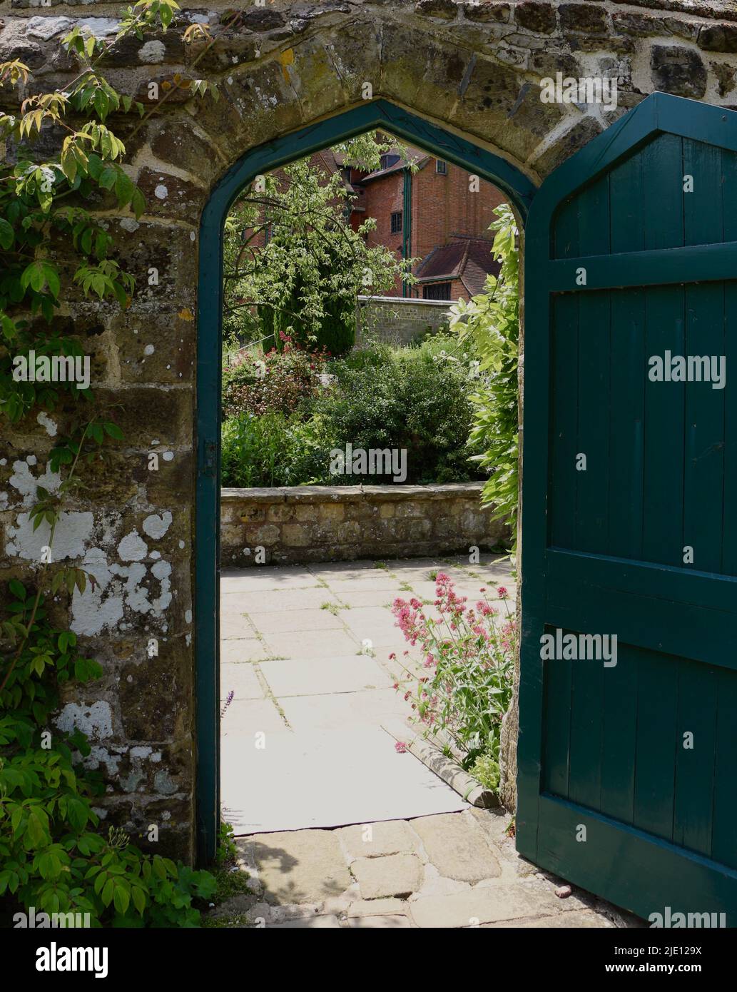 Open door in the garden of Chartwell country house and residence of ...