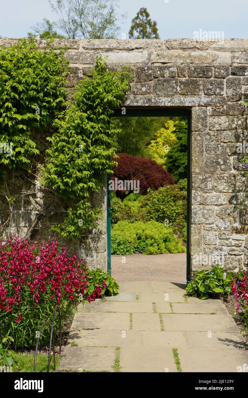 Open door in the garden of Chartwell country house and residence of ...