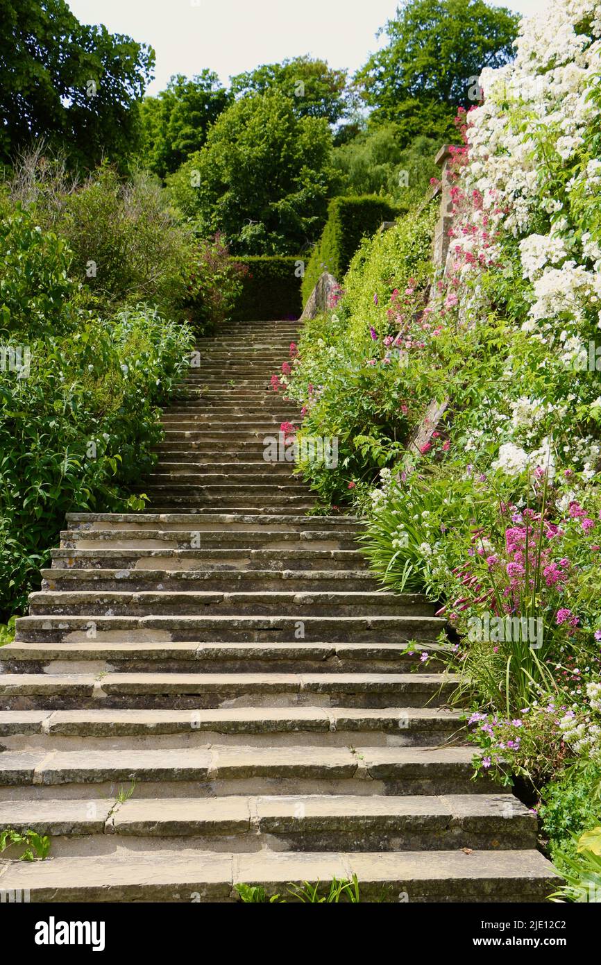 Steps in the garden of Chartwell country house and residence of Winston ...