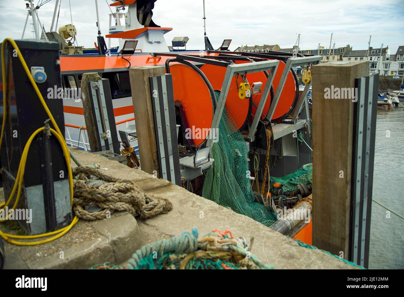 Trawler fishing boat dockside in Ilfracombe Devon, UK 2022 Stock Photo ...