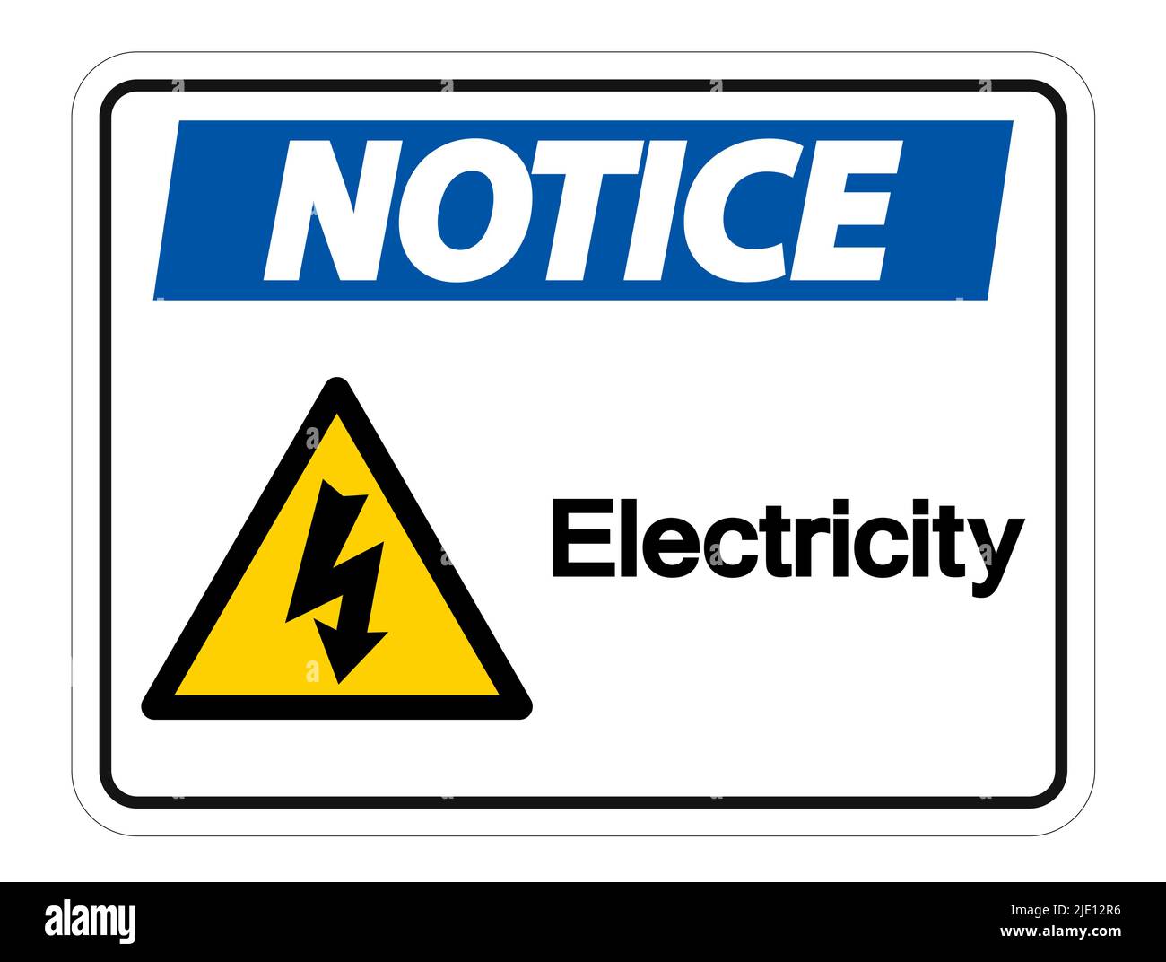 Notice Electricity Symbol Sign Isolate On White Background,Vector ...