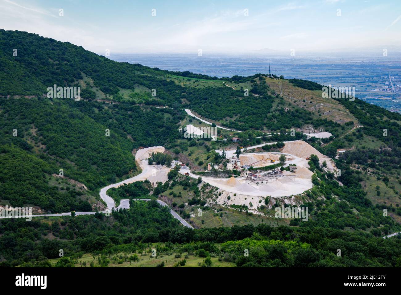 Industrial quarry for extraction of minerals and sand with professional ...