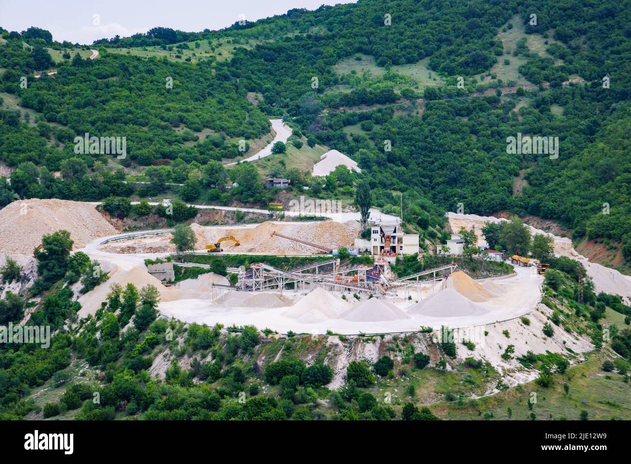 Industrial quarry for extraction of minerals and sand with professional ...