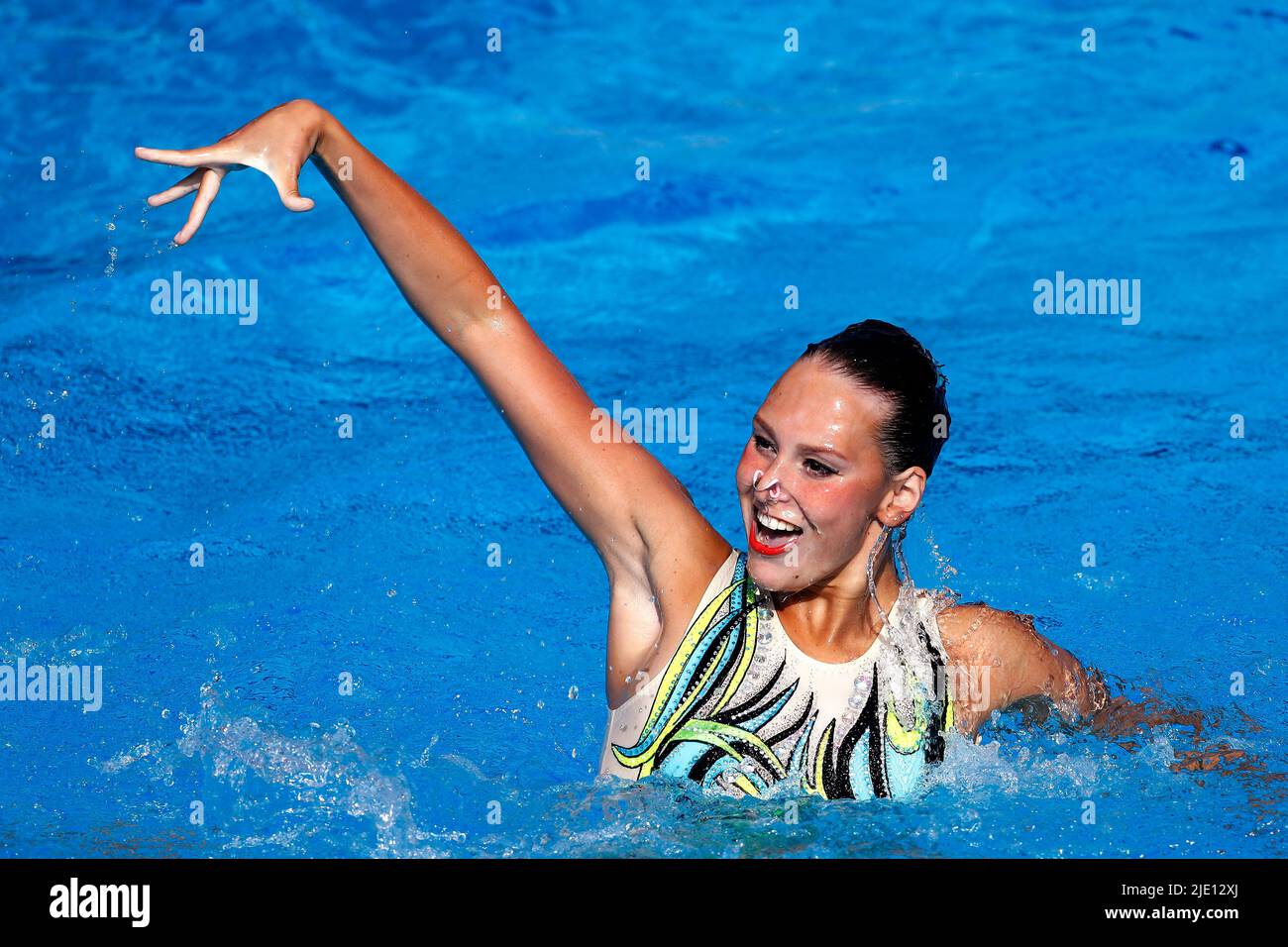 Budapest, Hungary, 22nd June 2022. Marta Fiedina of Ukraine competes in ...