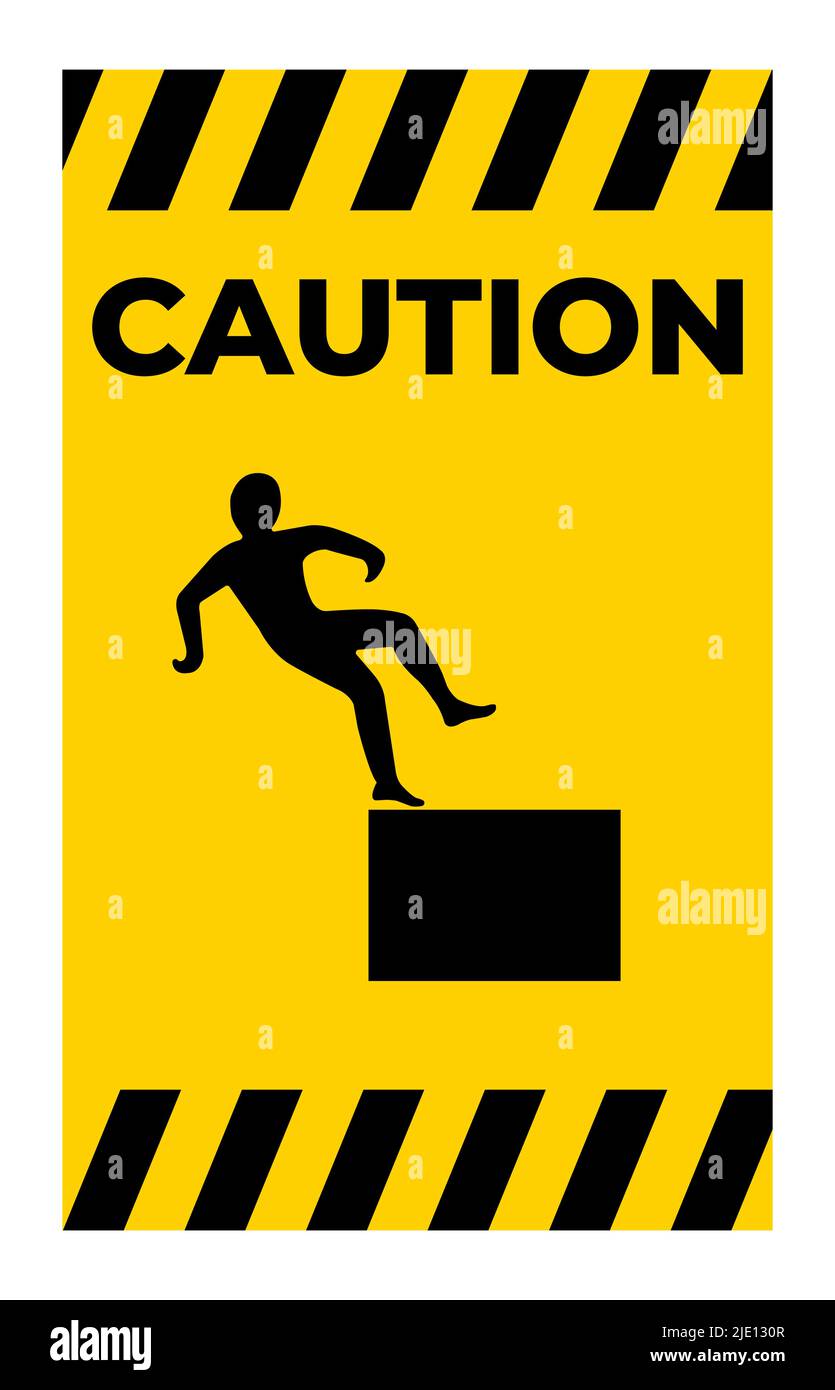 Beware High Level Drop Symbol Sign Isolate On White Background,Vector ...