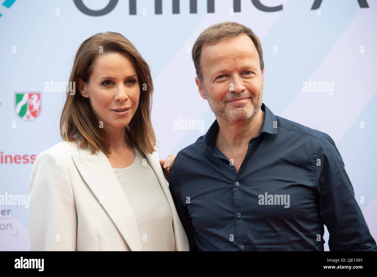 Cologne, Deutschland. 23rd June, 2022. Natalie AMIRI, moderator, Georg ...