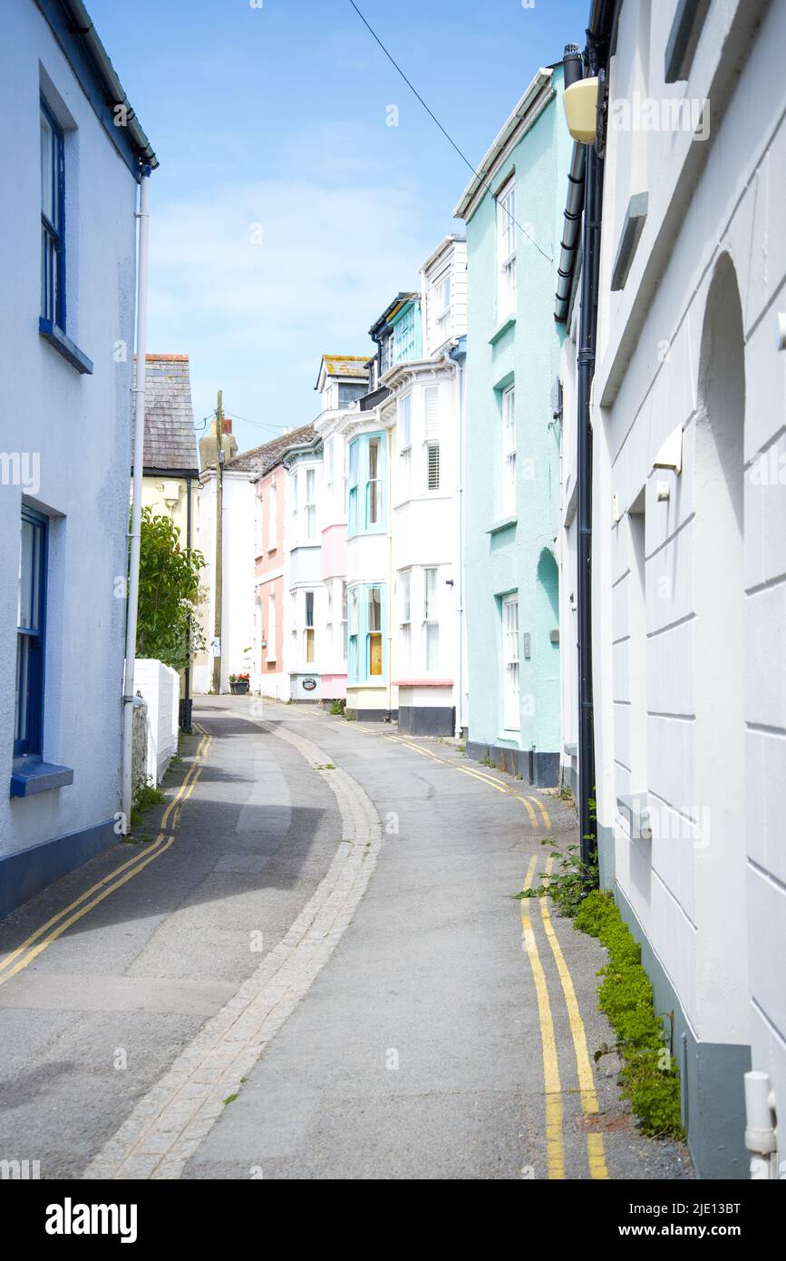 Street side housing in Appledore, Devon, pretty painted buildings ...