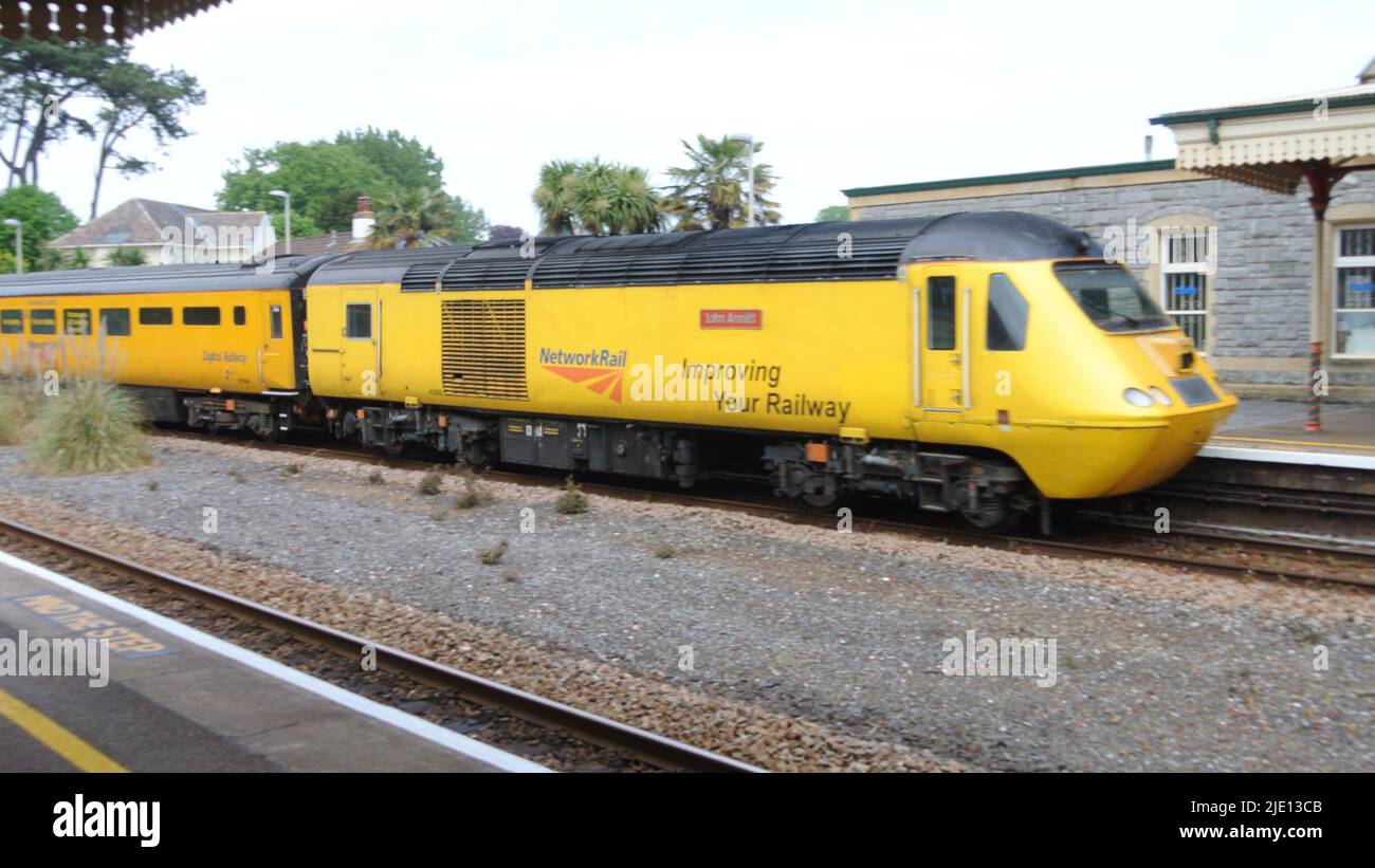 A Class 43 HST Network Rail New Measurement Train at Torquay railway ...