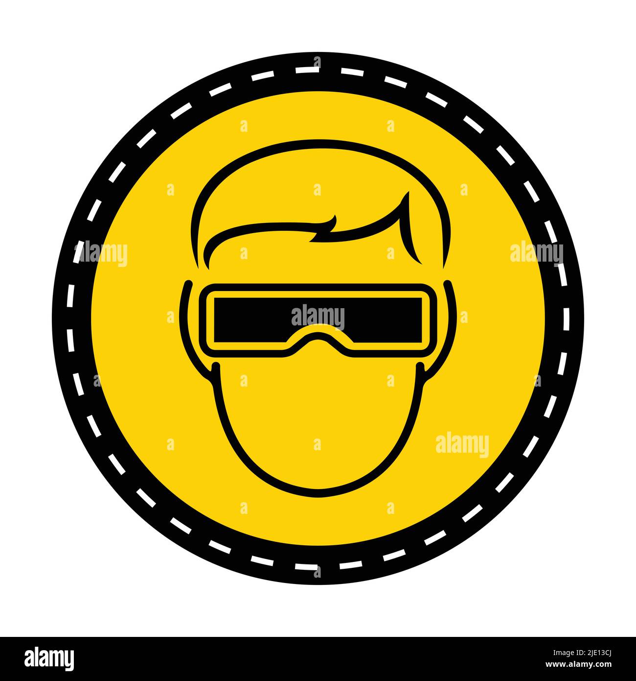 Symbol wear goggles Sign on white background,Vector illustration Stock ...