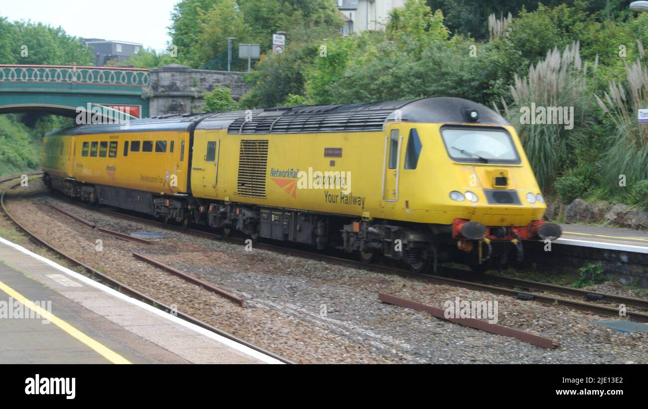 A Class 43 HST Network Rail New Measurement Train at Torquay railway ...