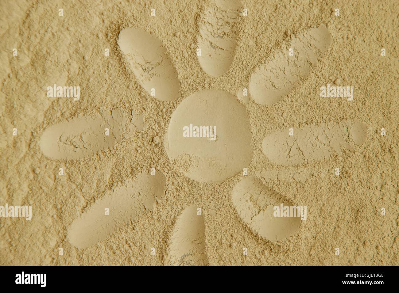 Mask clay powder spa texture for face and body. Selective focus Stock ...