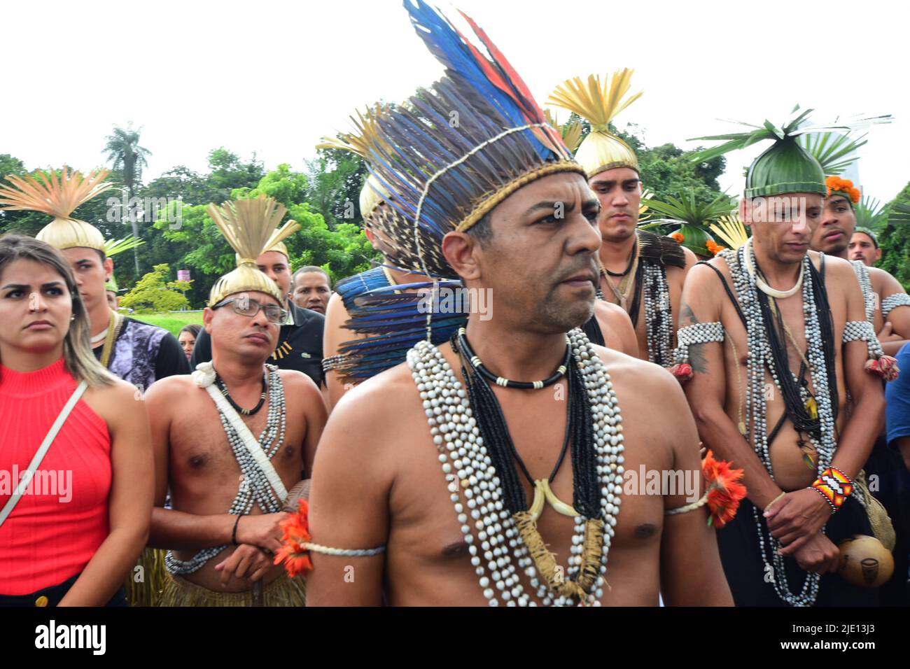 Recife, Brazil. 24th June, 2022. The Corps of indigenist Brono Pereira ...