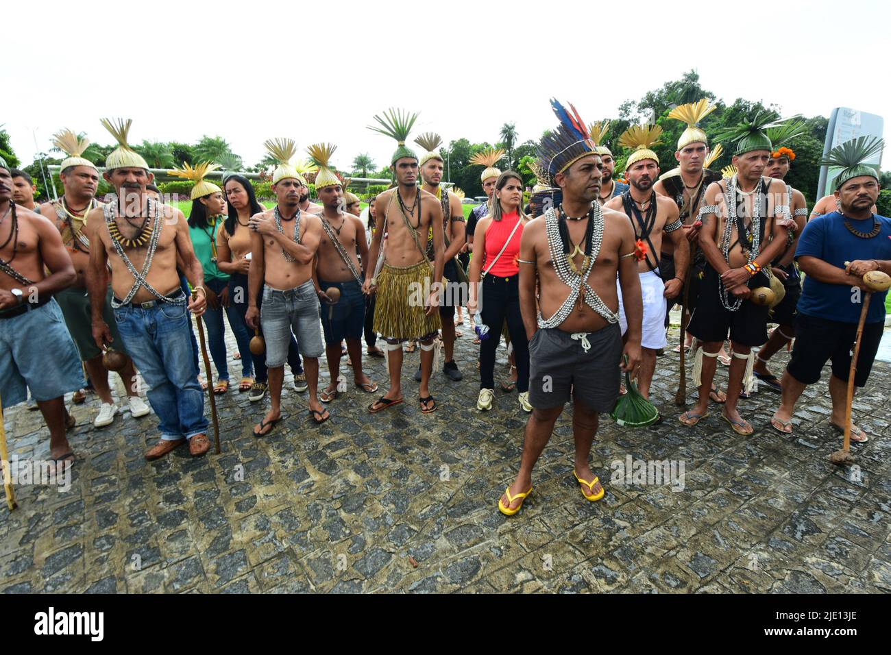 Recife, Brazil. 24th June, 2022. The Corps of indigenist Brono Pereira ...