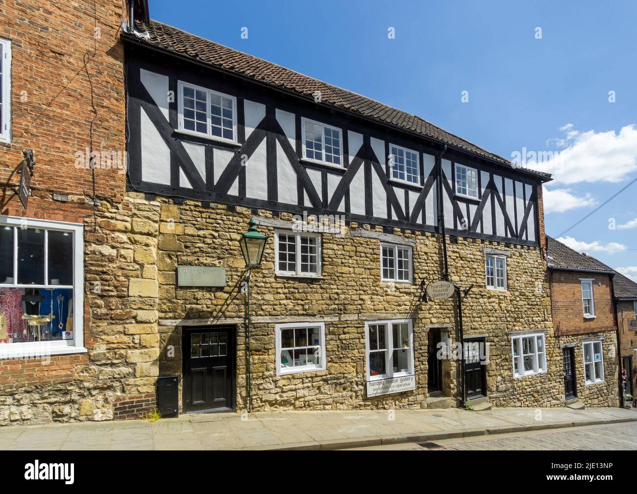 15th century stone built half timber framed house hi-res stock ...