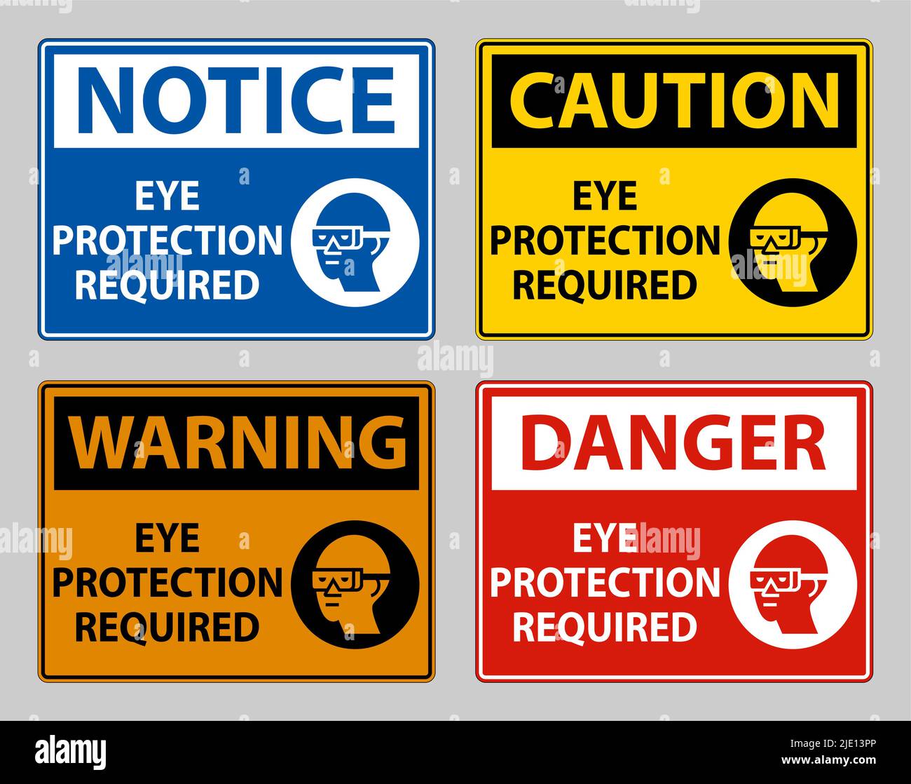 Sign Eye Protection Required on white background Stock Vector Image ...