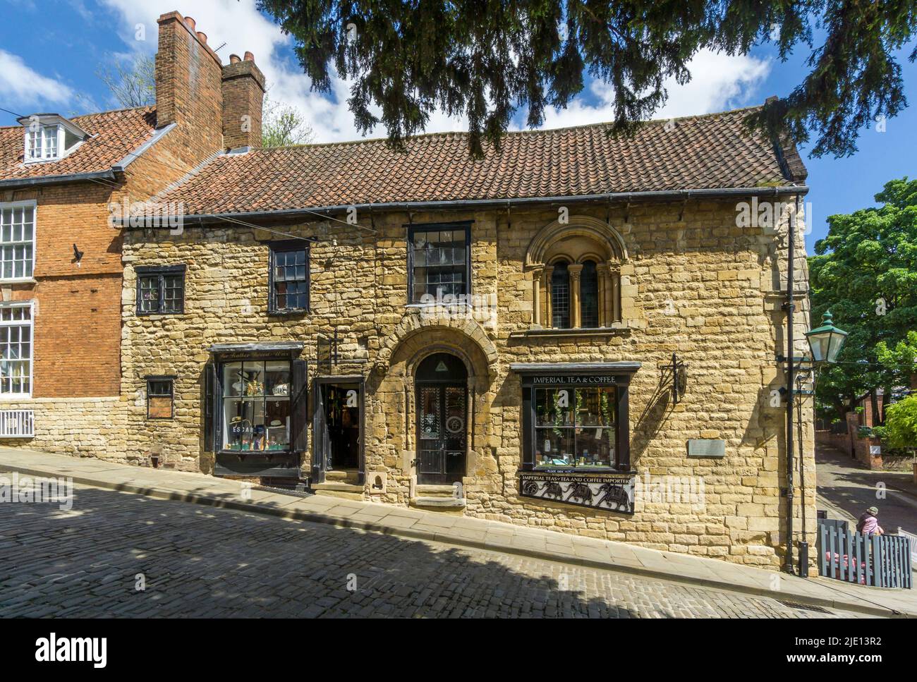 Norman house Steep Hill Lincoln old town 2022 Stock Photo - Alamy