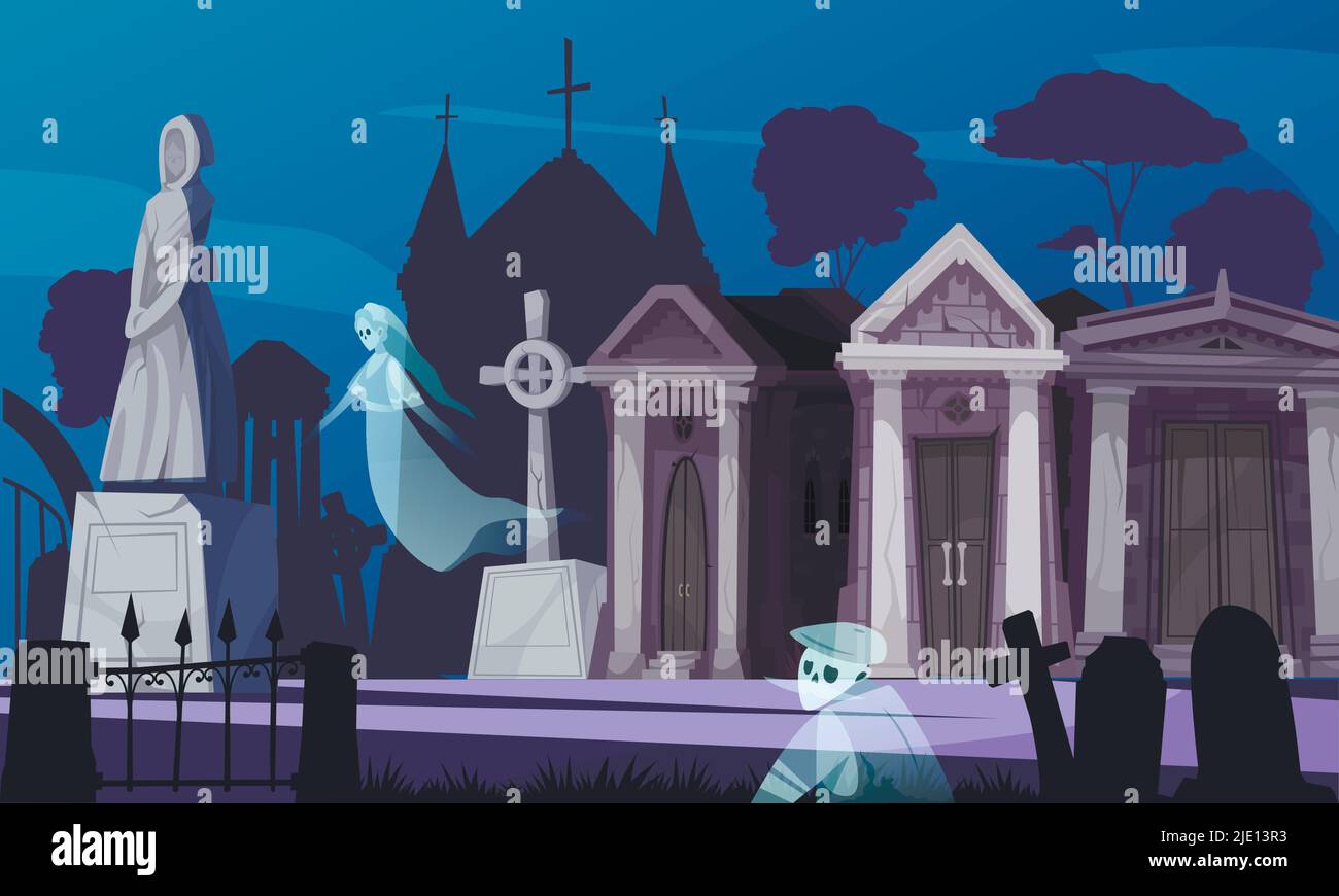 Cartoon Cemetery Gates