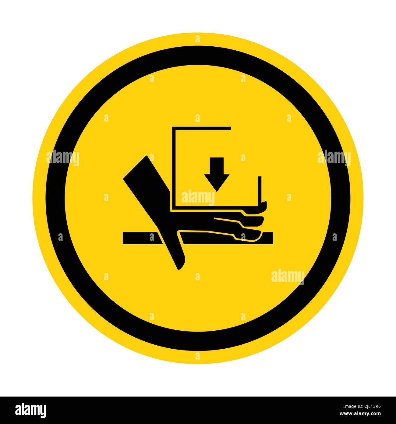 Hand Crush Force From Above Symbol Sign Isolate on White Background ...