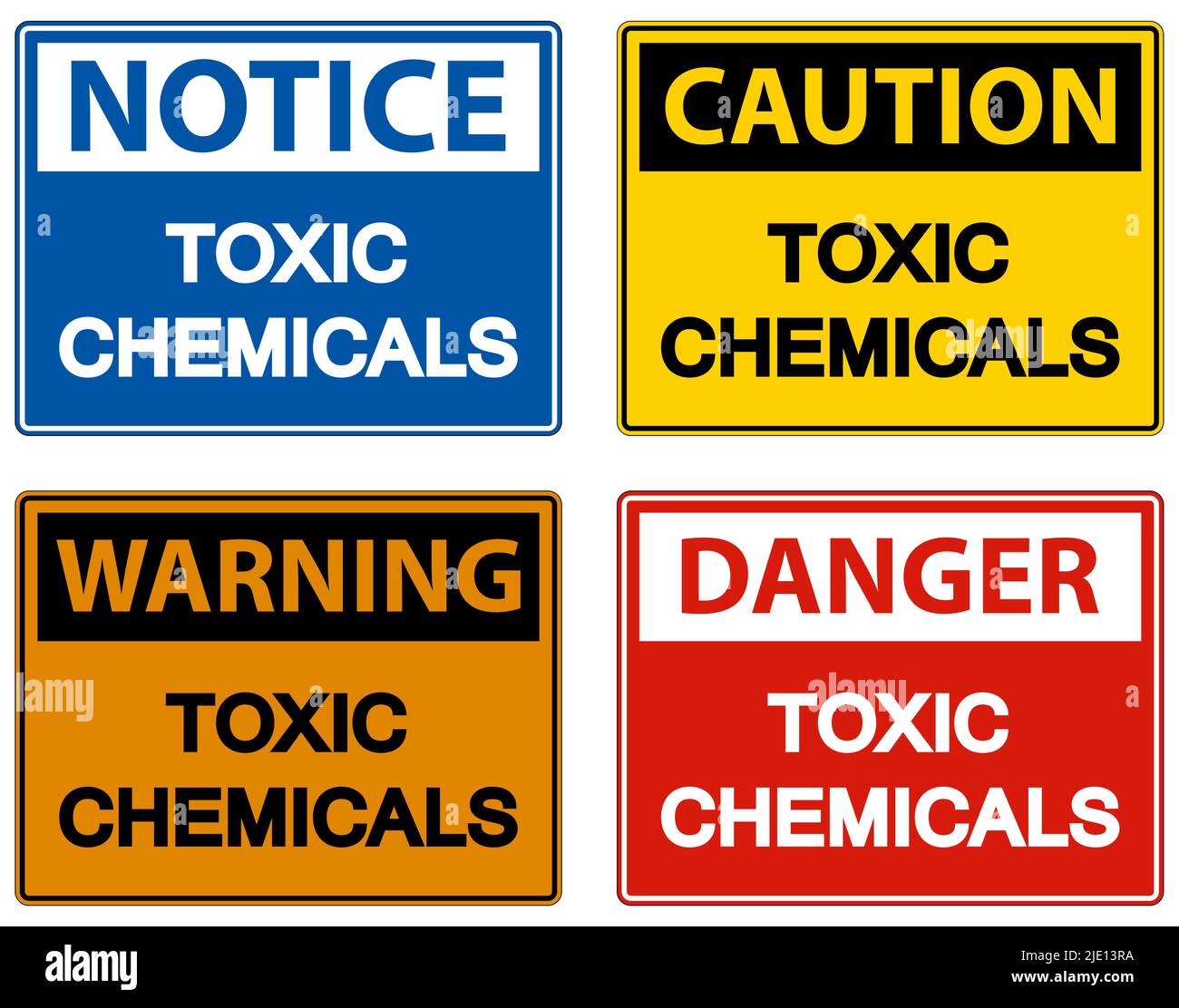 Danger Toxic Chemicals Symbol Sign On White Background Stock Vector ...