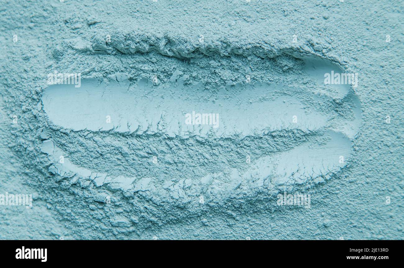Mask clay powder spa texture for face and body. Selective focus Stock ...