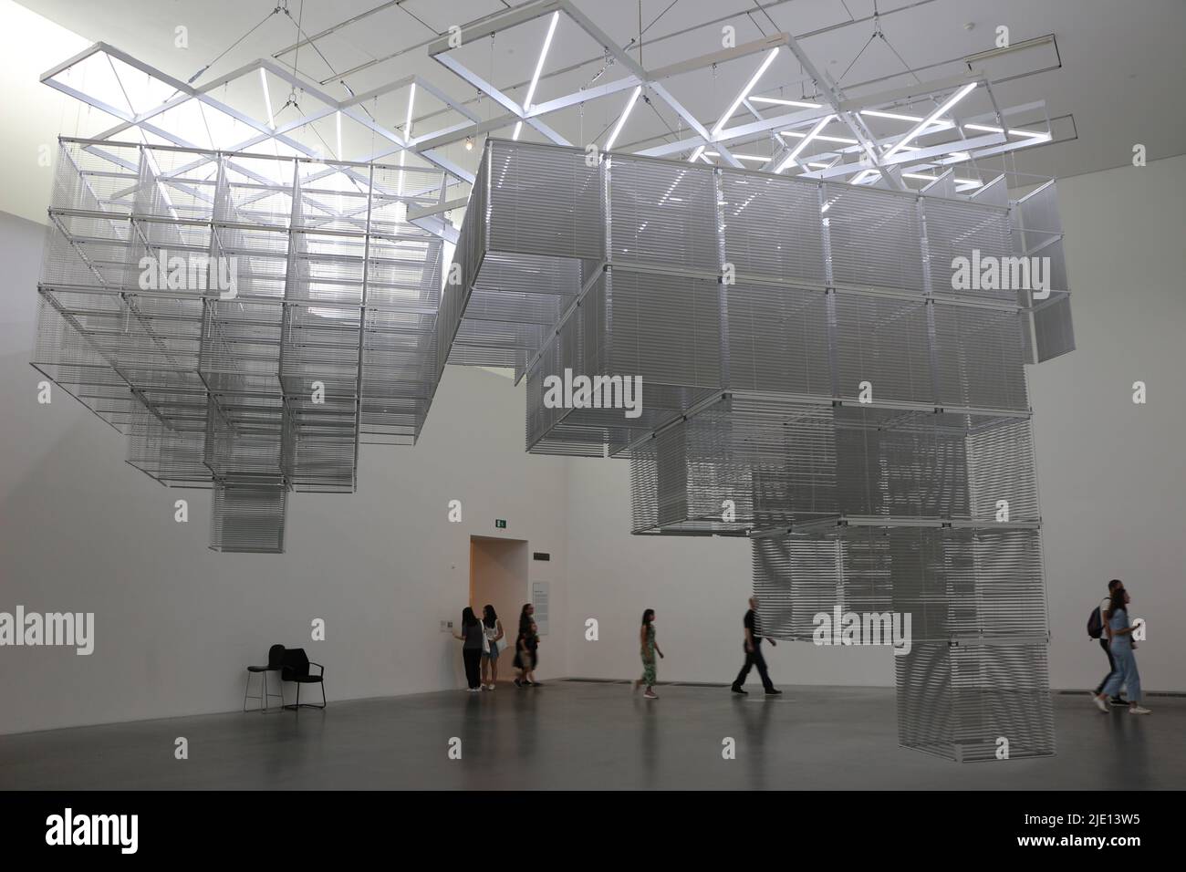 Sol lewitt upside down structure with three towers hi-res stock ...