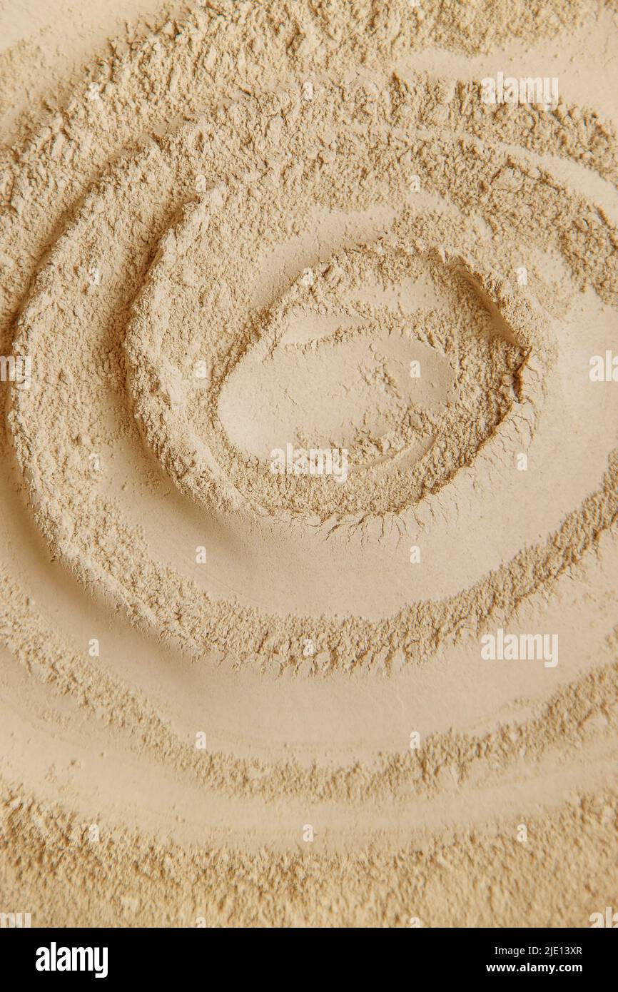 Mask clay powder spa texture for face and body. Selective focus Stock ...