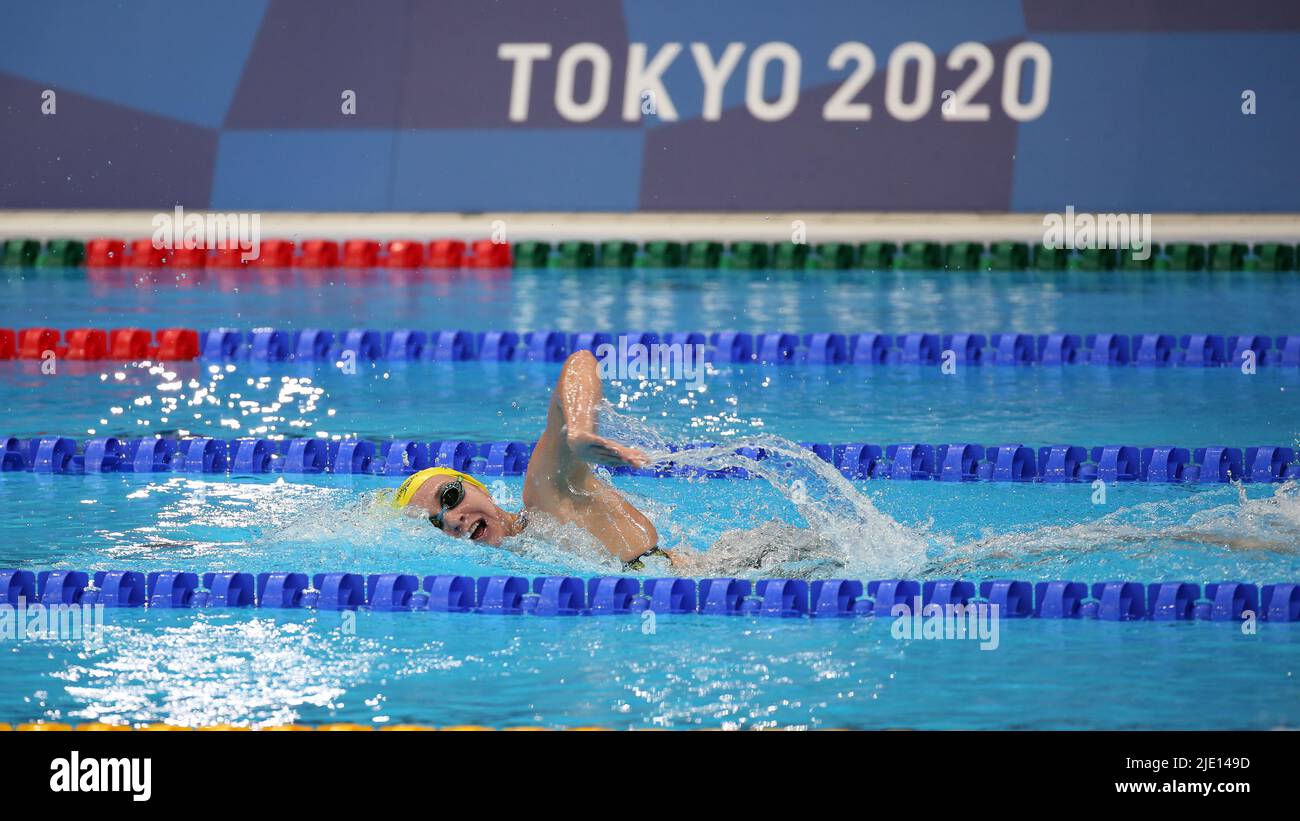 JULY 31st, 2021 - TOKYO, JAPAN: Ariarne Titmus of Australia wins the ...