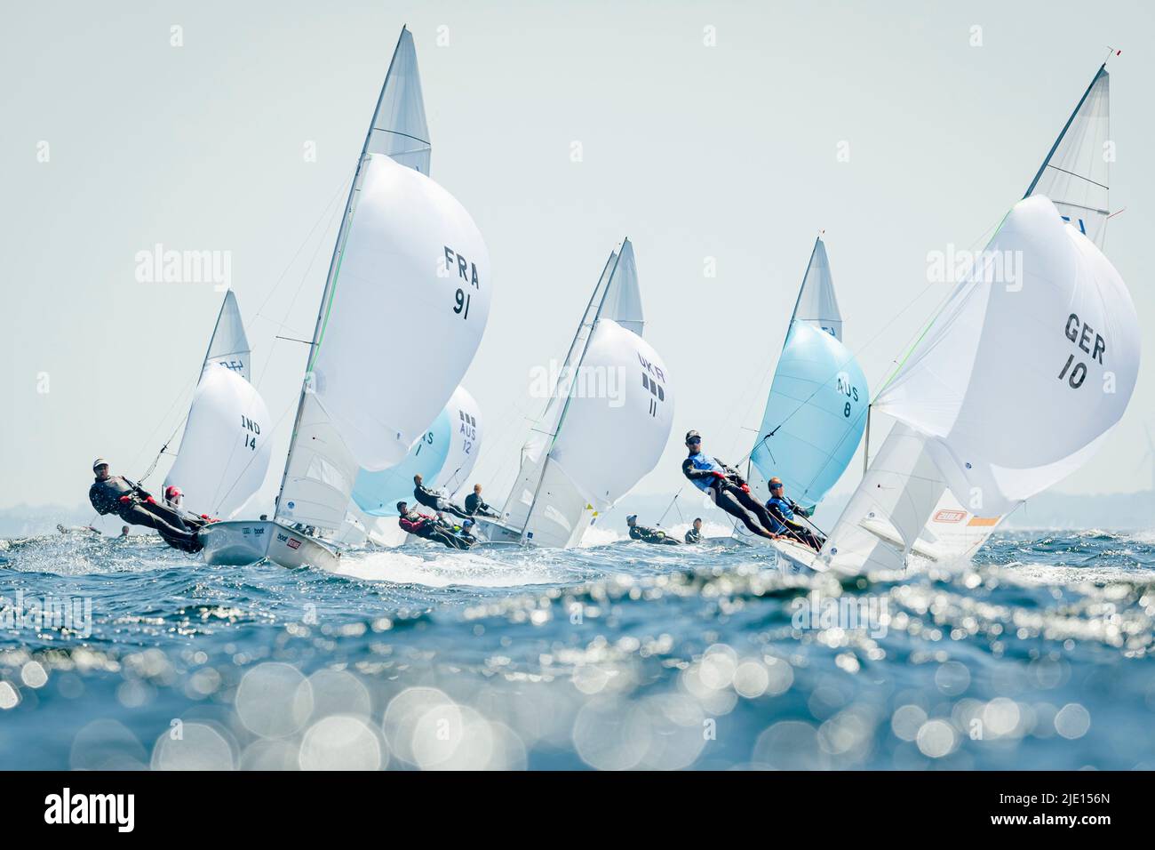 Kiel, Germany. 24th June, 2022. Sailing: Kiel Week, in front of the ...