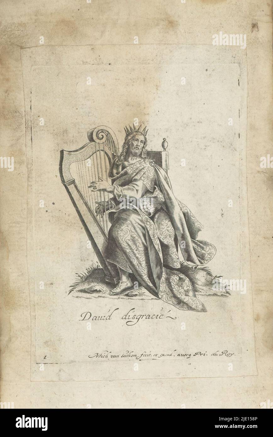 King David plays harp, David disgracié (series title on object), David ...